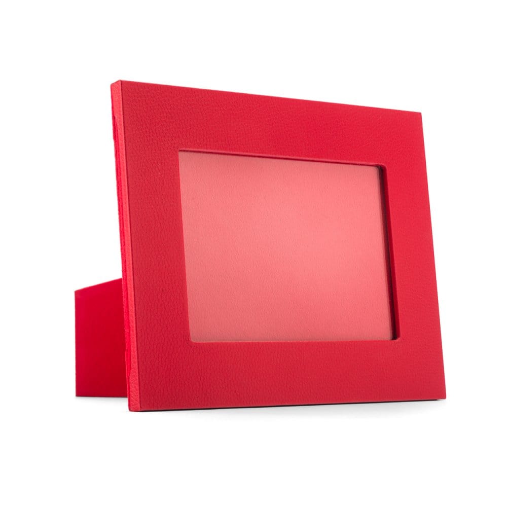 Leather Photo Frame Red 8x6 Photo Frames SageBrown