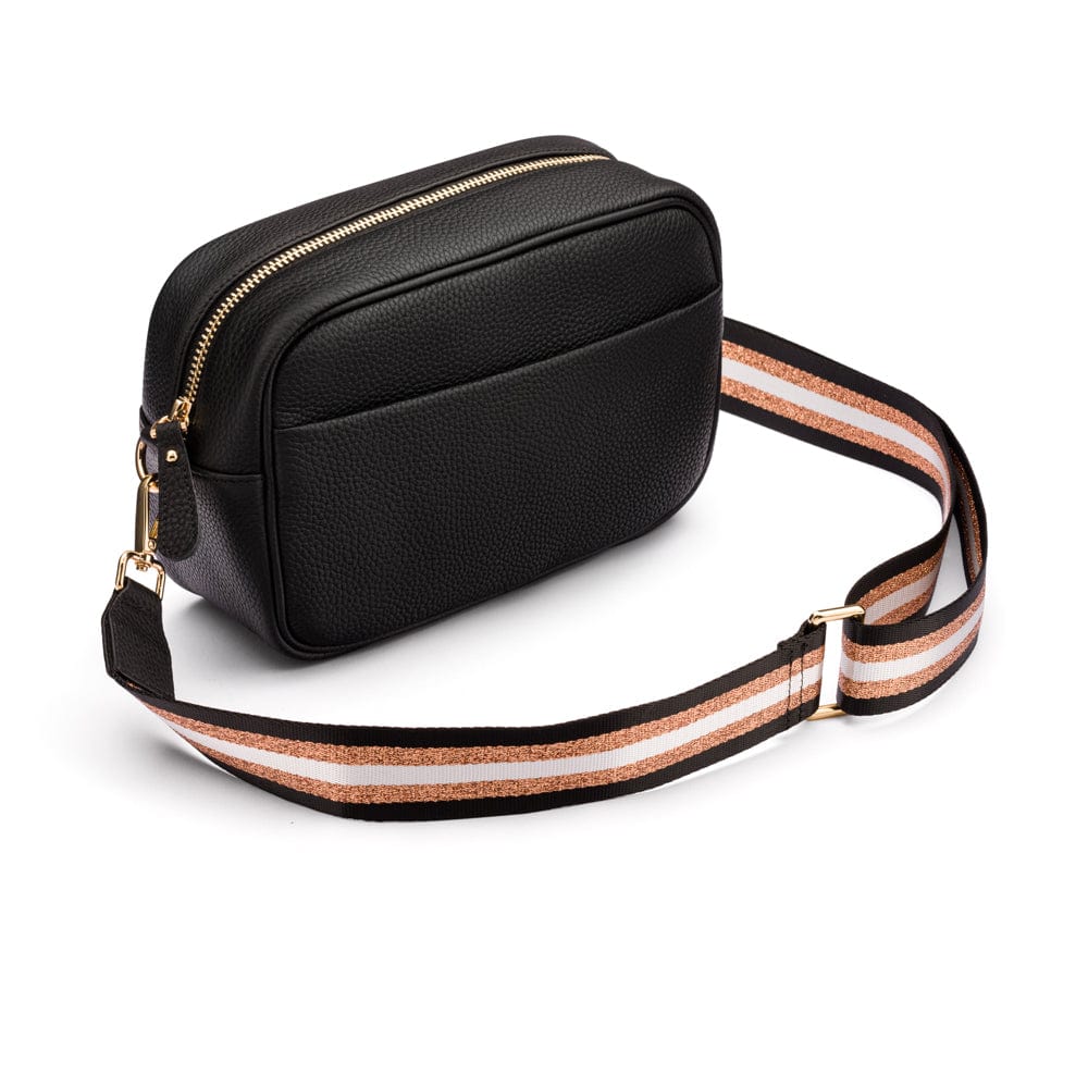 Leather Cross Body Camera Bag, Black | Cross Body Bags | SageBrown