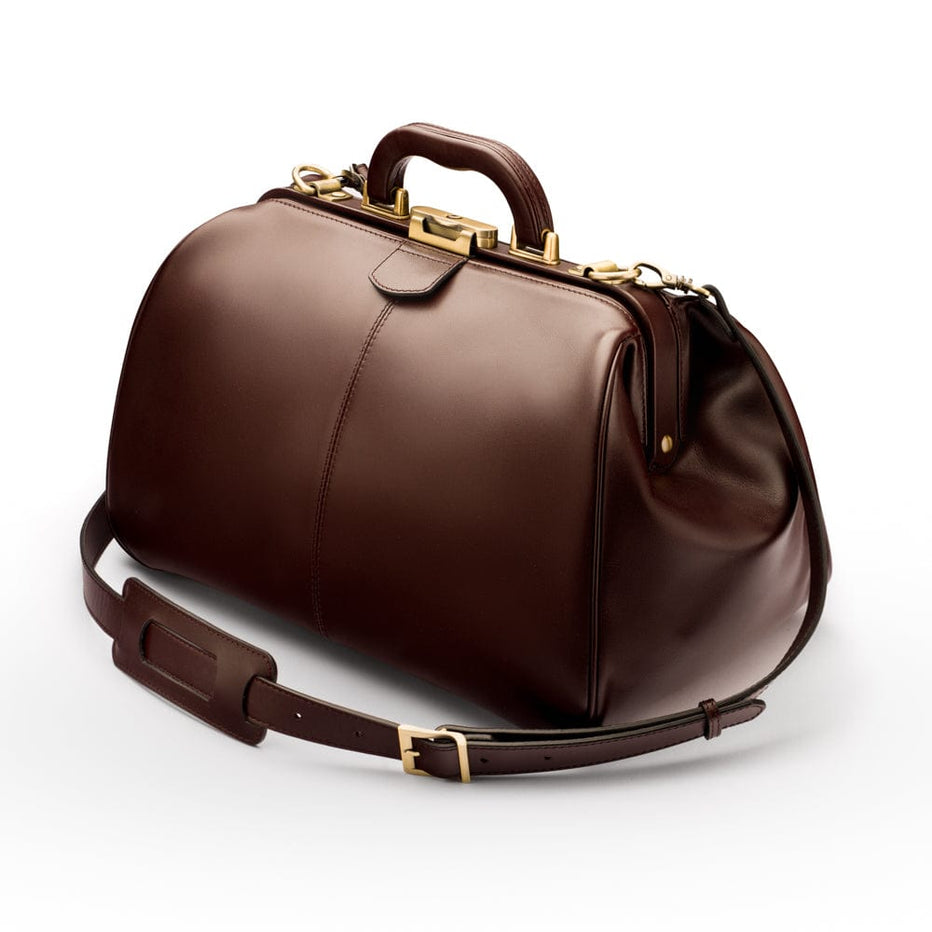 Small Gladstone Bag, Brown | Leather Holdalls | SageBrown