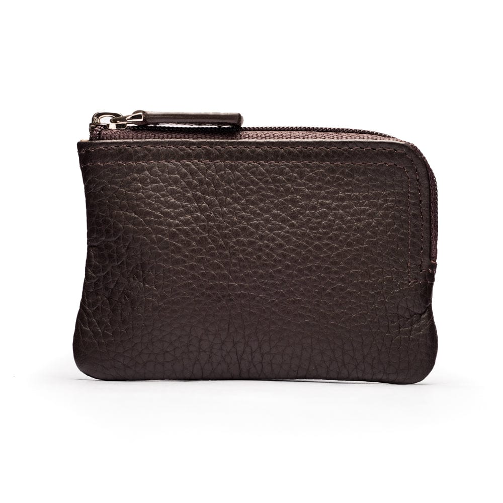 Small Leather Coin Purse, Key Chain, Brown | Coin Purses | SageBrown
