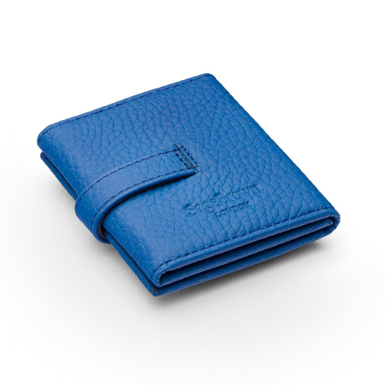 Mini Leather Trifold Photo Frame, Cobalt | Frames | SageBrown