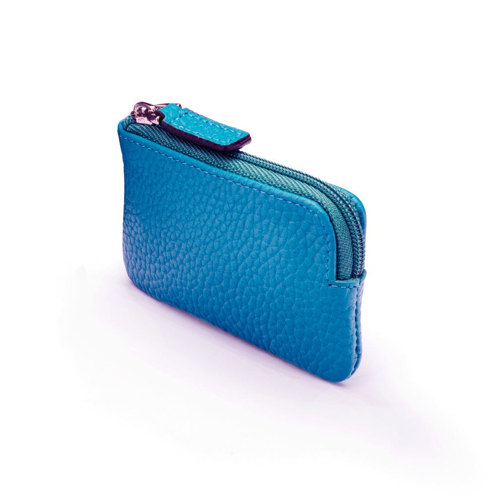 Mini Leather Coin Purse, Key Chain, Cobalt | Coin Purses | SageBrown