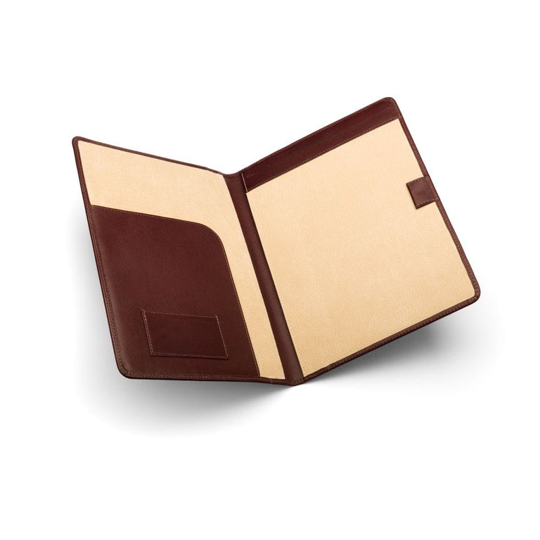 Leather A4 Folder, Dark Tan | Document Folders | SageBrown