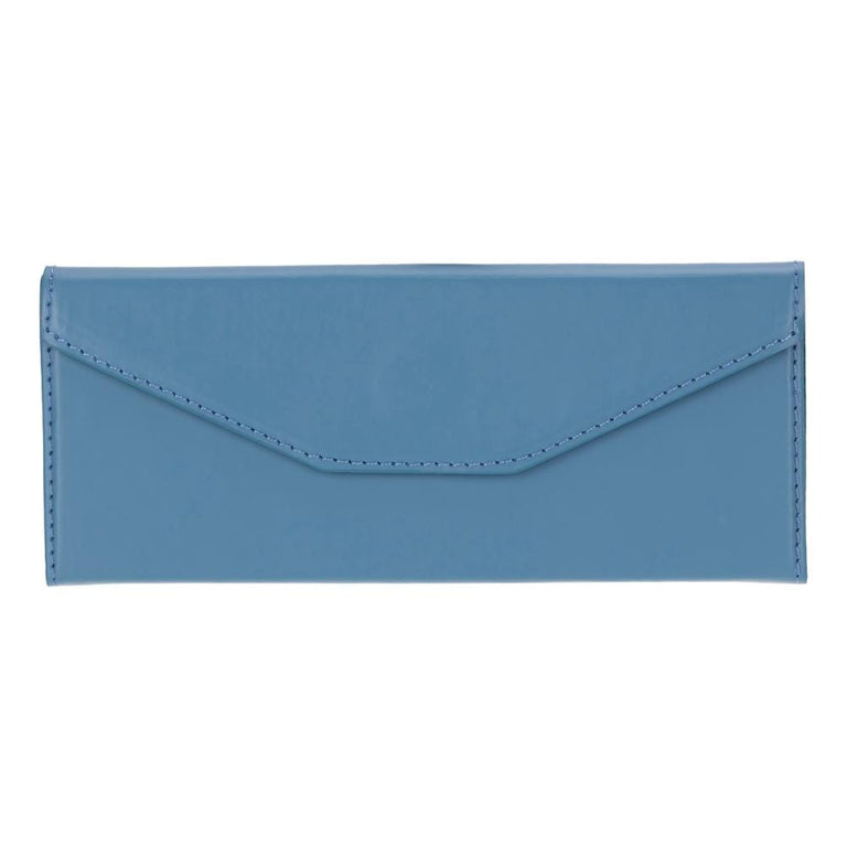 Triangular Leather Glasses Case, Blue | Glasses Cases | SageBrown