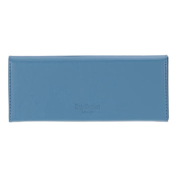 Triangular Leather Glasses Case, Blue | Glasses Cases | SageBrown