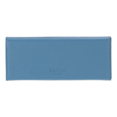 Triangular Leather Glasses Case, Blue | Glasses Cases | SageBrown