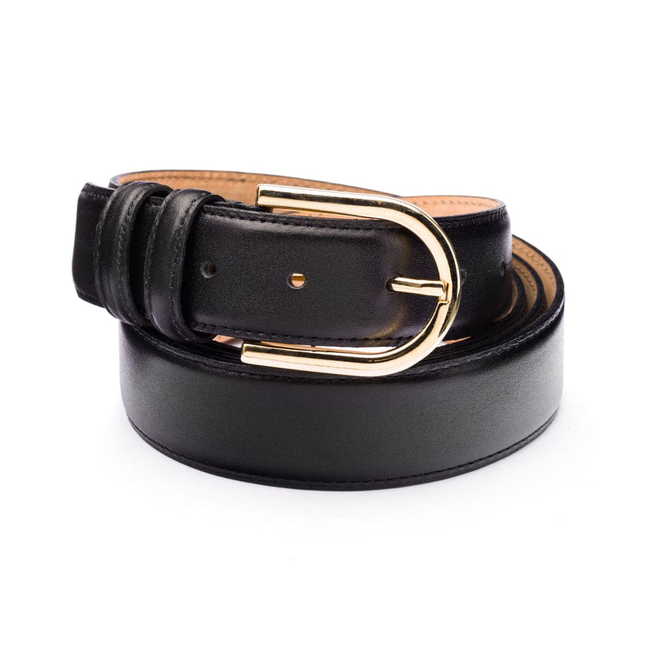 Men's Extra Long Leather Belt, Black | Men's Belts | SageBrown