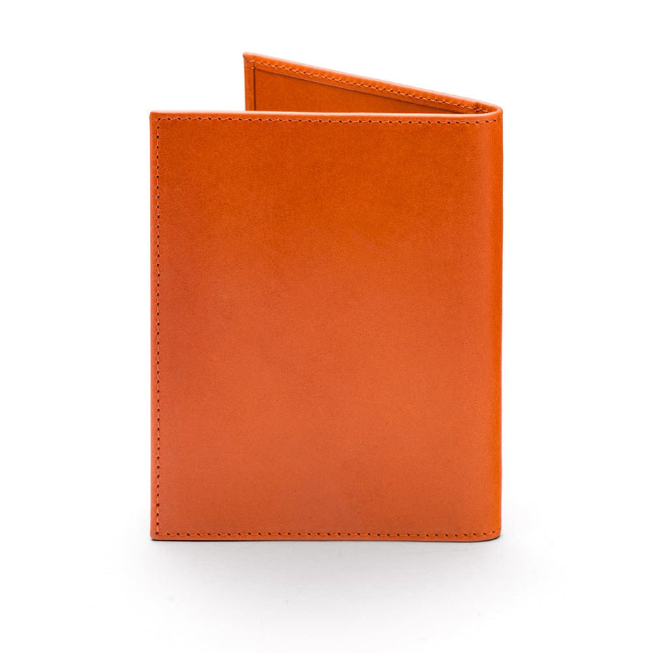 RFID Leather Passport Holder, Orange | Travel Accessories | SageBrown
