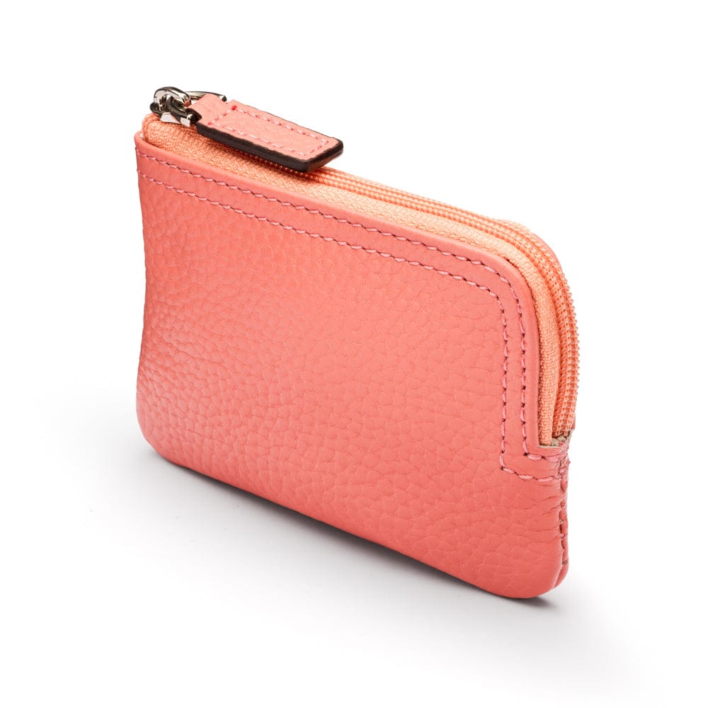 Small Leather Coin Purse, Key Chain, Pink | Coin Purses | SageBrown