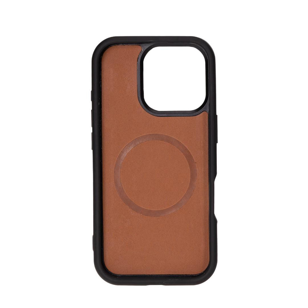 iPhone 16 Pro Case In Leather With RFID Protection, Tan | SageBrown