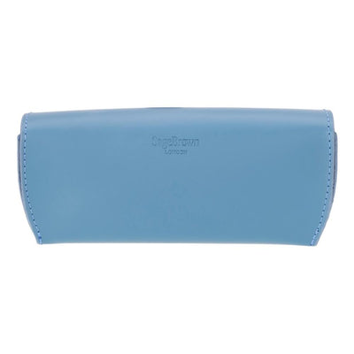 Leather Glasses Case, Light Blue | Glasses Cases | SageBrown