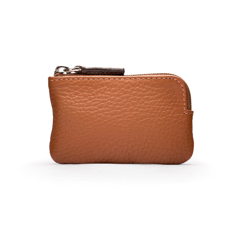 Mini Leather Coin Purse, Key Chain, White | Coin Purses | SageBrown