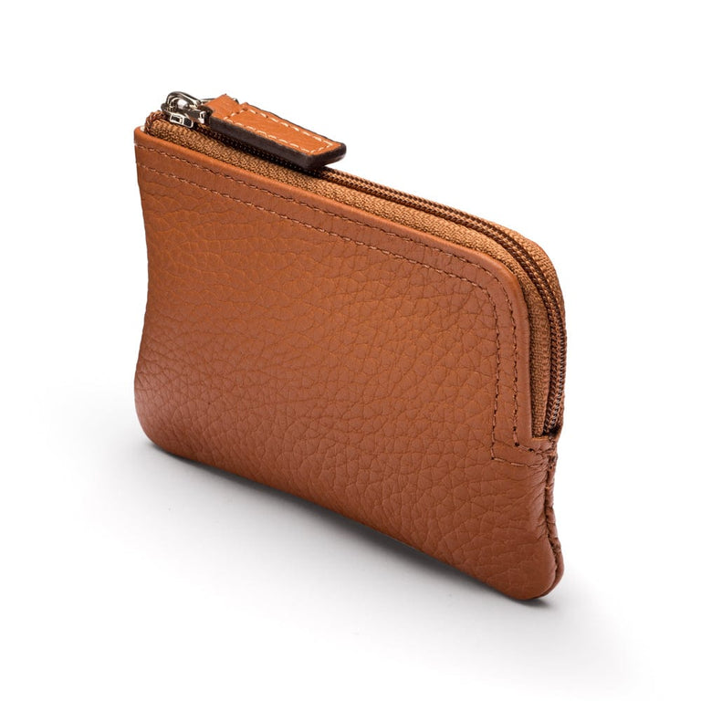 Small Leather Coin Purse, Key Chain, Tan | Coin Purses | SageBrown