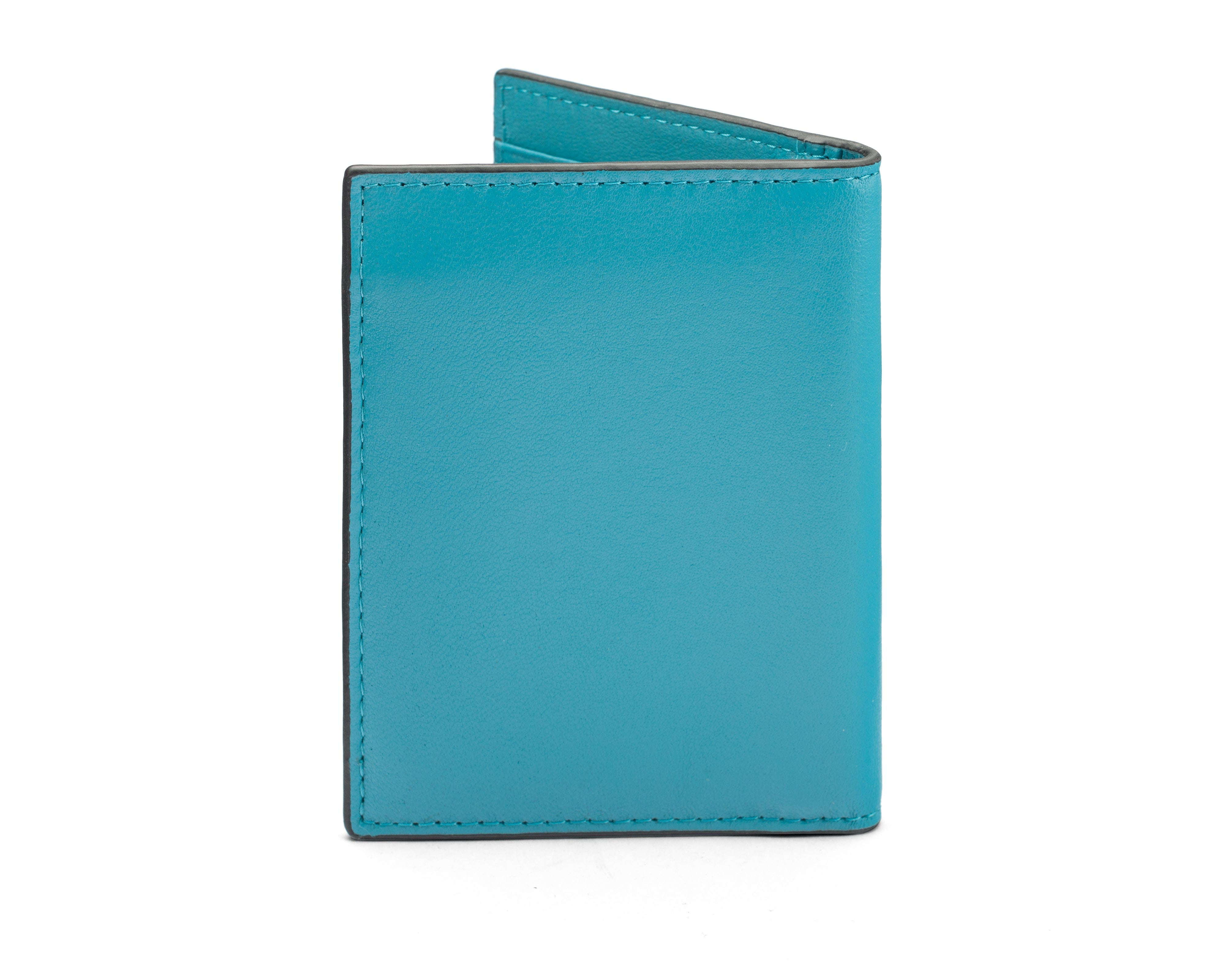 RFID Card Holder With ID, Turquoise | Card Cases | SageBrown