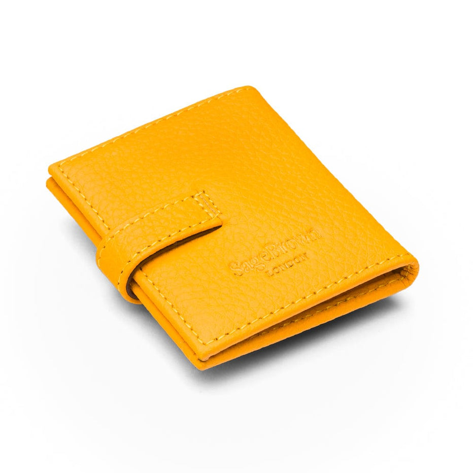 Mini Leather Photo Frame, Yellow | Photo Frames | SageBrown