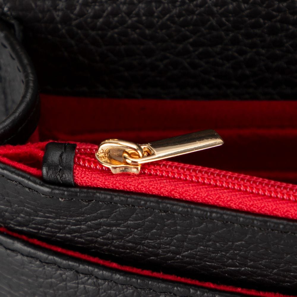 Leather Mini Chain Bag, Black | Shoulder Bags | SageBrown