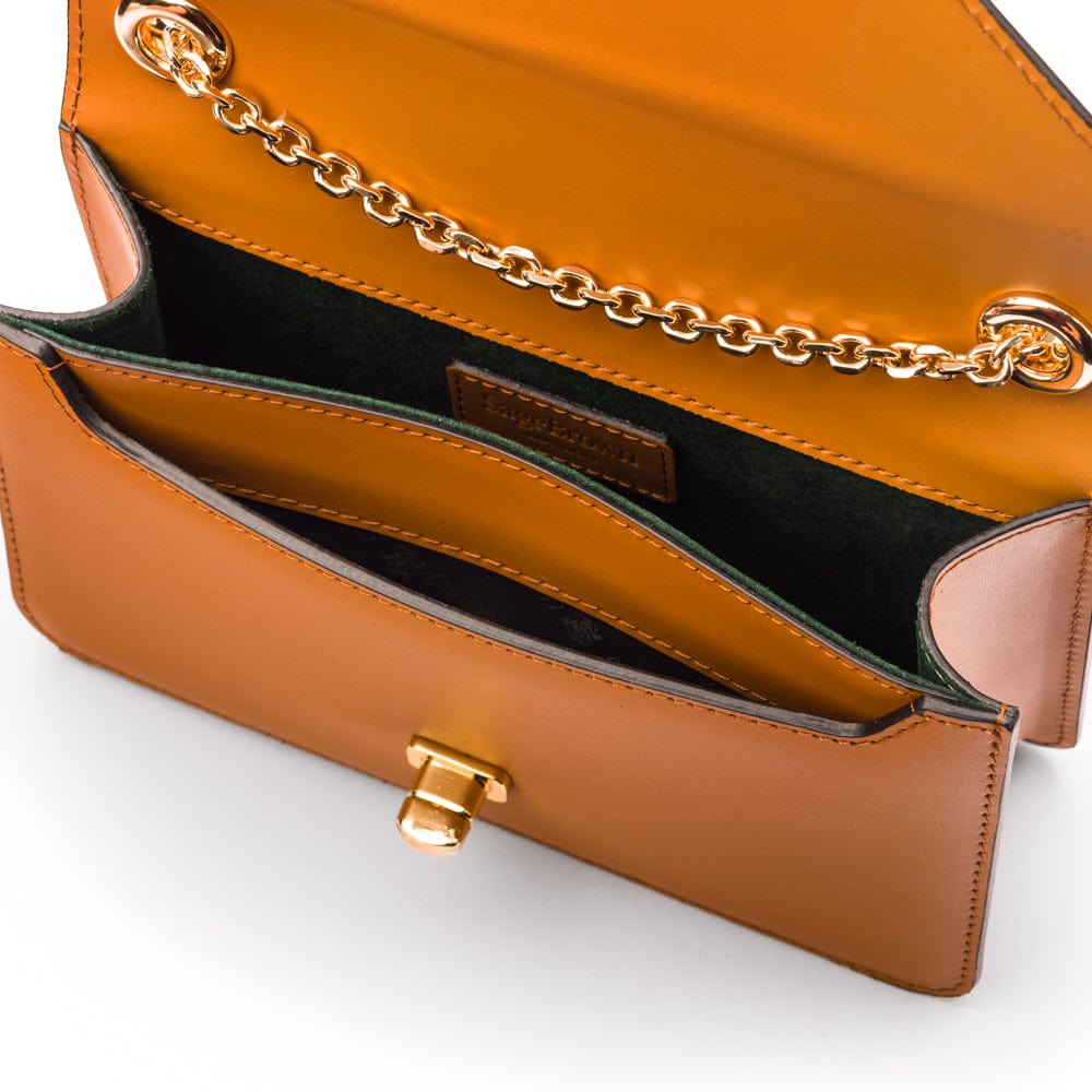 Small Leather Envelope Bag, Camel | Shoulder Bags | SageBrown