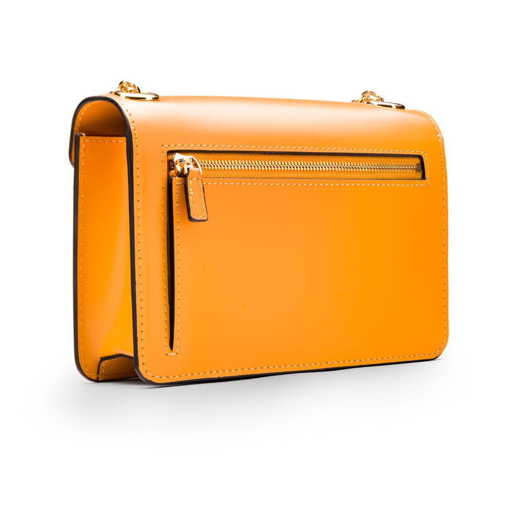 Small Leather Envelope Bag, Yellow | Shoulder Bags | SageBrown