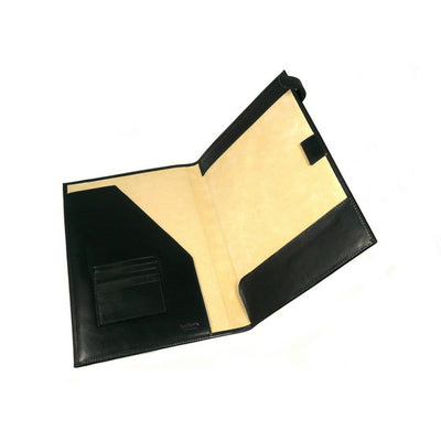 A4 Leather Folder, Black | Document Cases | SageBrown