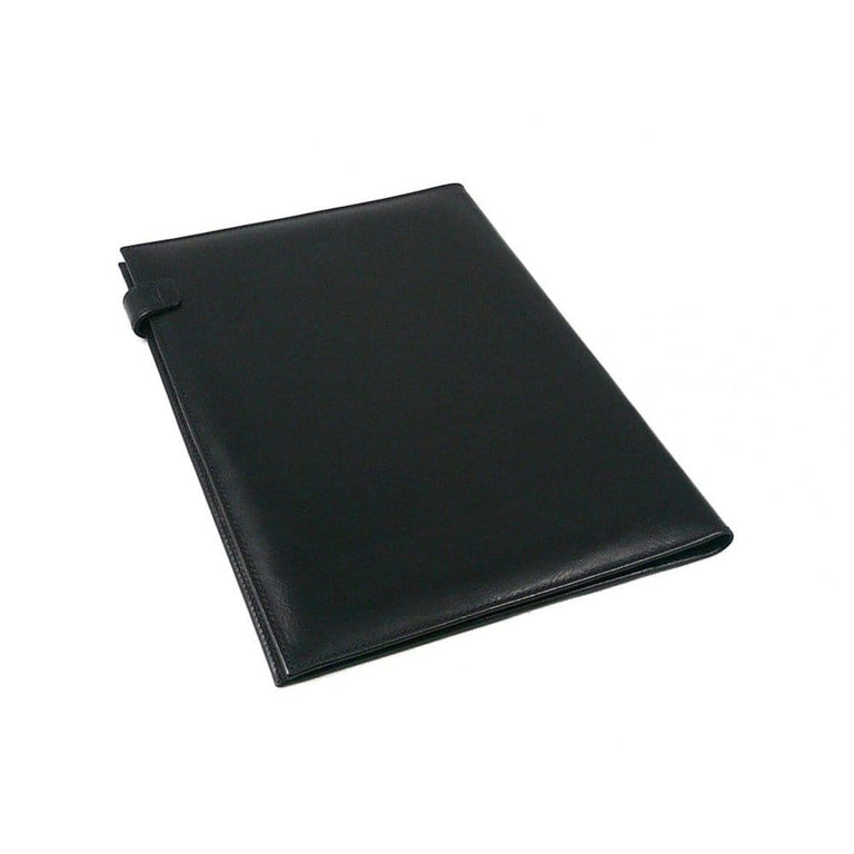 A4 Leather Folder, Black | Document Cases | SageBrown