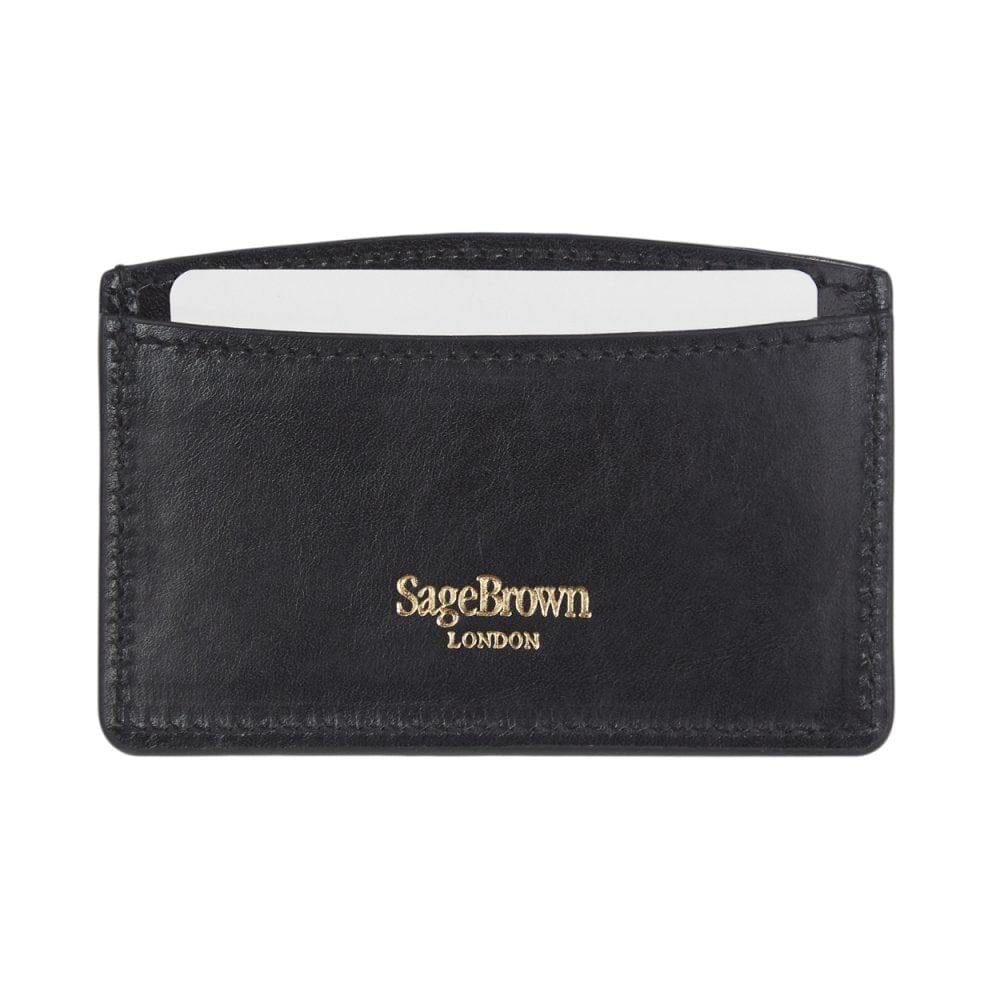 RFID Flat Card Holder, Black | Flat Card Cases | SageBrown