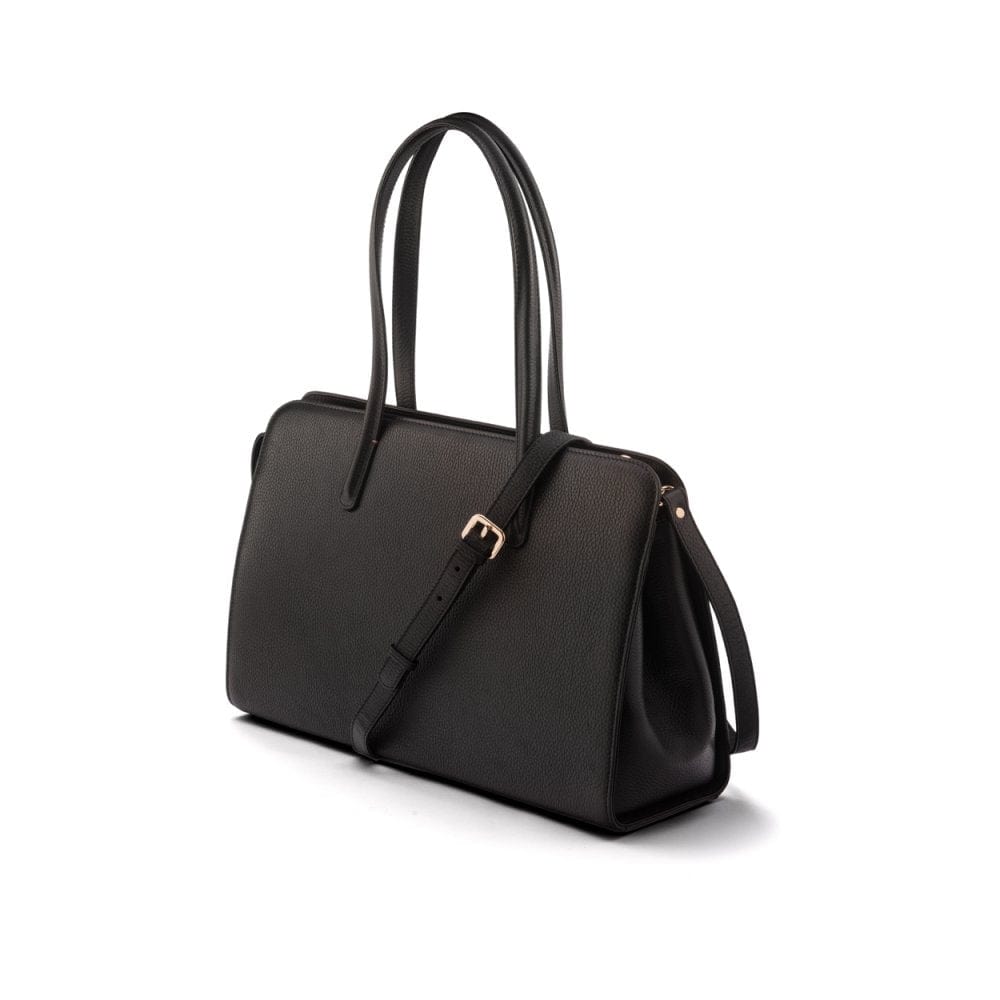 Women's Leather Work Bag 15", Black | Work Bags | SageBrown
