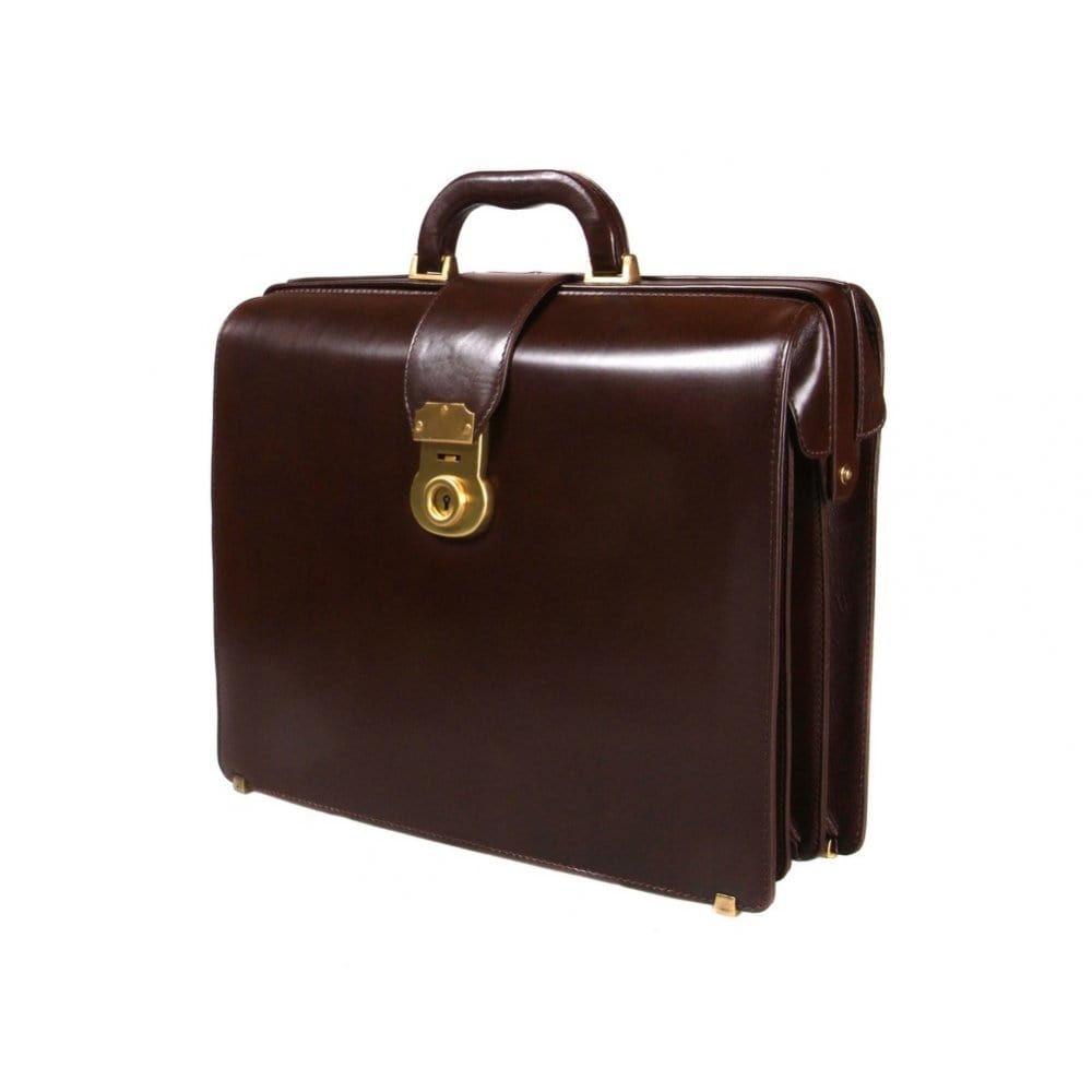Leather Doctor's Gladstone Briefcase, Brown | Briefcases | SageBrown