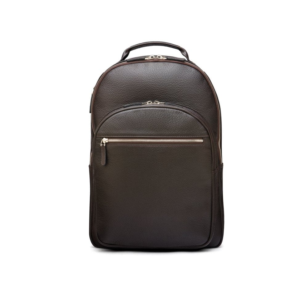 Leather Laptop Backpack 15"-17", Brown | Backpacks | SageBrown