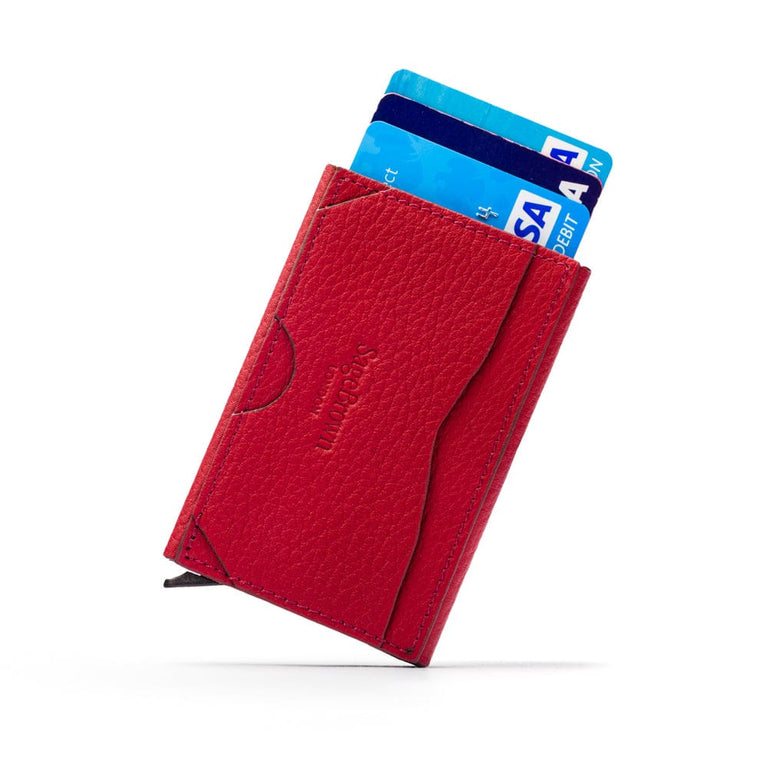 RFID Pop-Up Credit Card Case, Burgundy | RFID Wallet | SageBrown