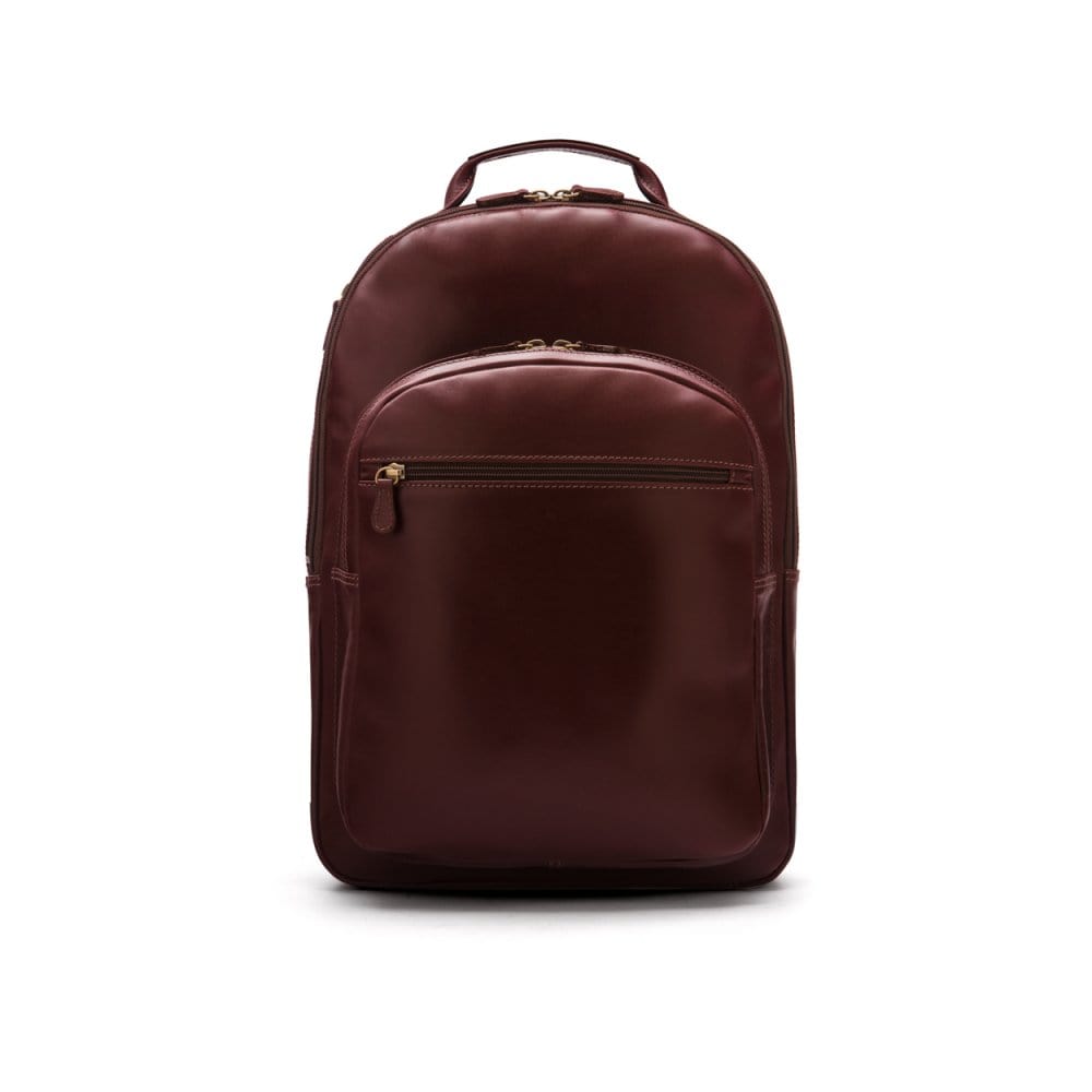 Leather Laptop Backpack 15", Dark Tan | Backpacks | SageBrown