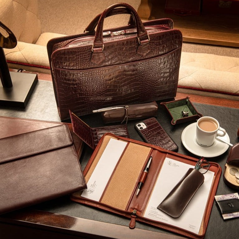 Leather A4 Envelope, Dark Tan | Document Folders | SageBrown