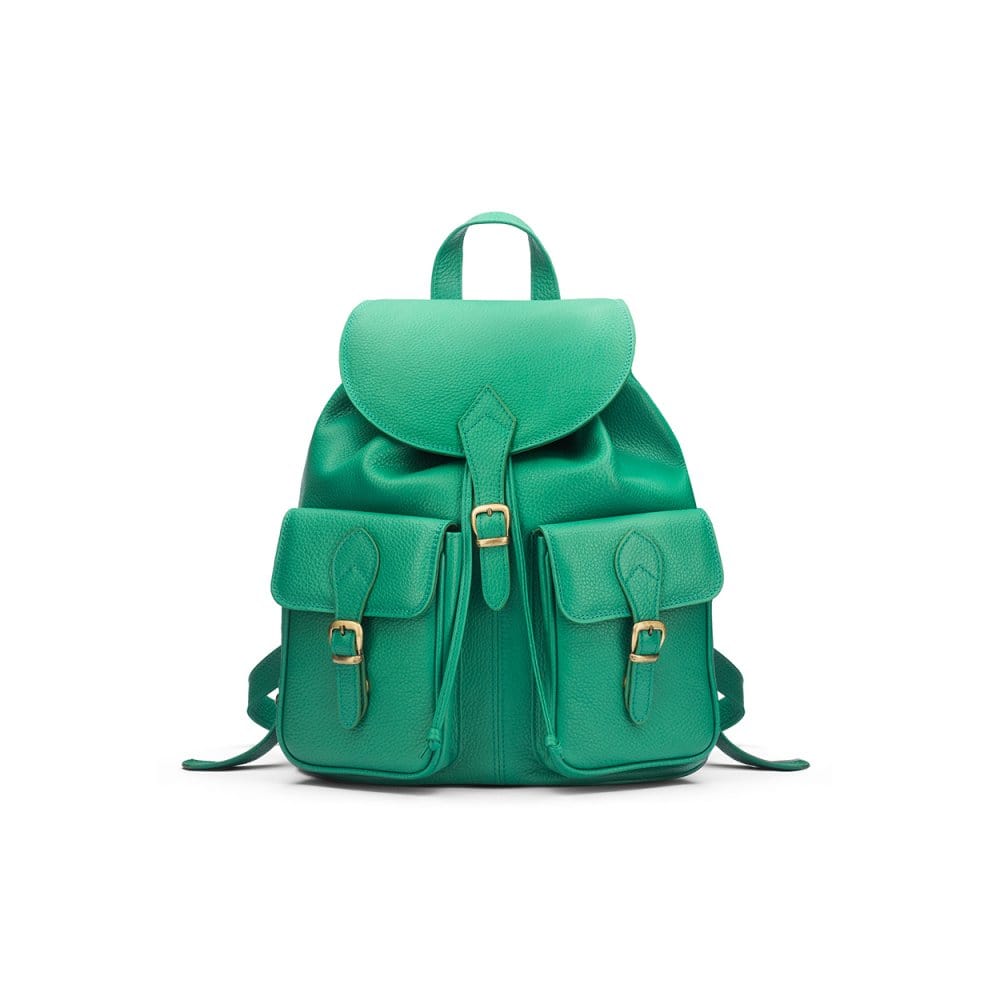 Small Leather Backpack, Green | Women's Backpacks | SageBrown
