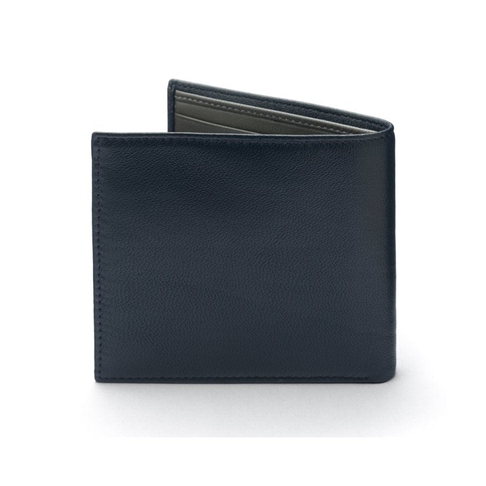 Soft Leather RFID Wallet 10 CC, Navy | Billfold | SageBrown