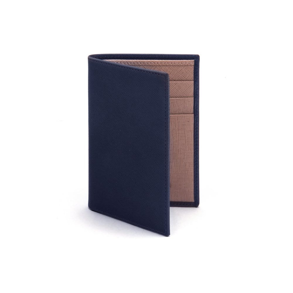 Credit Card Wallet, Leather, Navy Taupe | Small Wallet | SageBrown