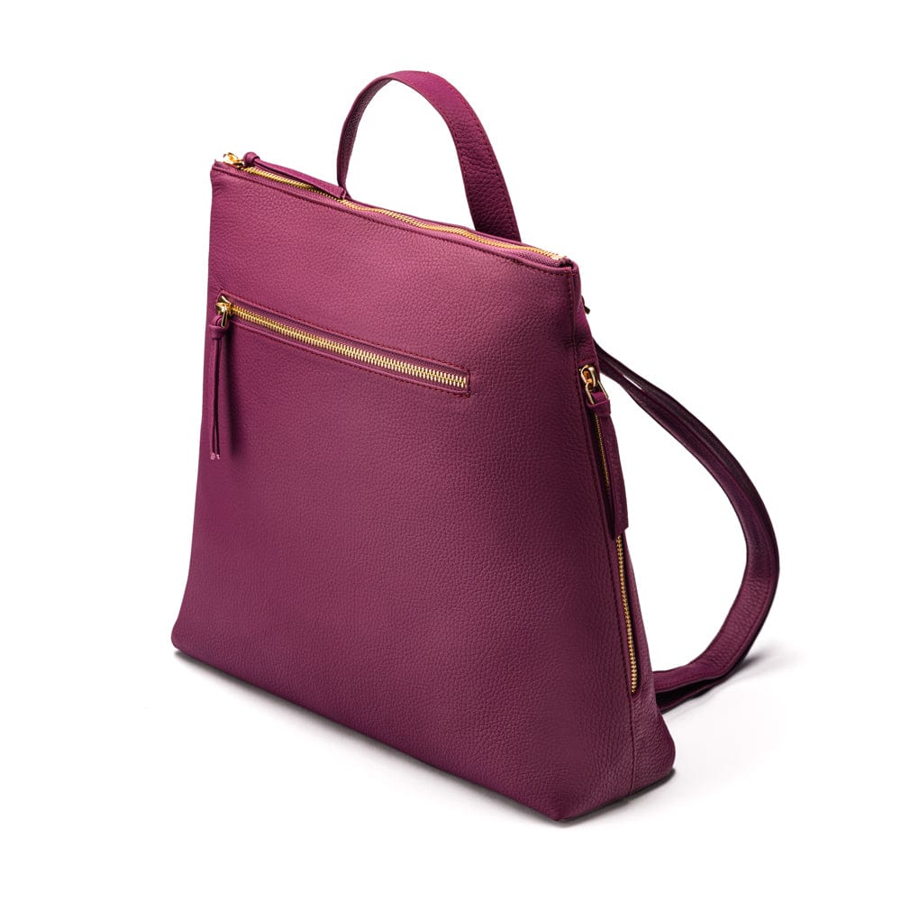 Leather 13" Laptop Backpack, Purple | Women's Backpacks | SageBrown