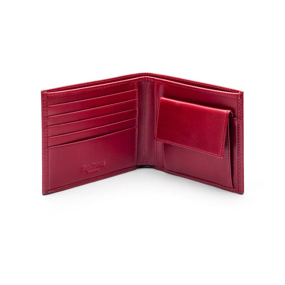 Leather Coin Wallet 5CC, Red | Coin Wallets | SageBrown