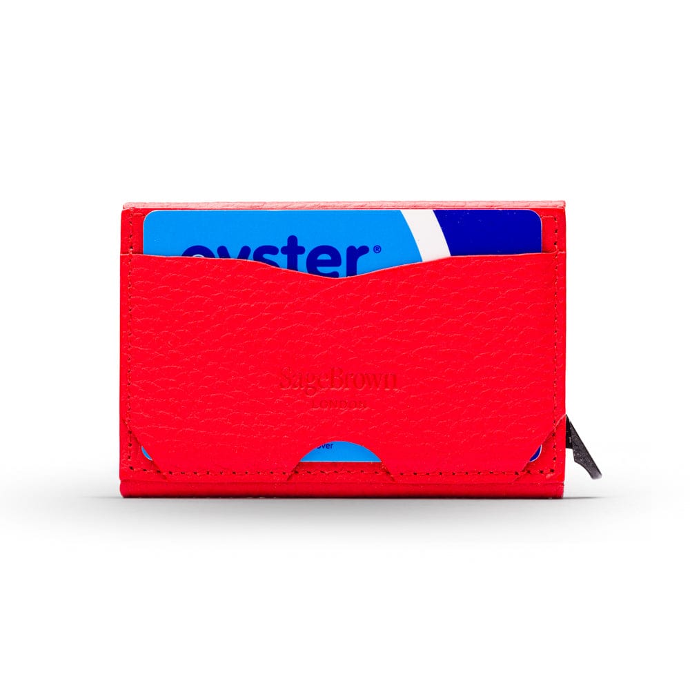 RFID Pop-Up Credit Card Case, Red | RFID Wallet | SageBrown