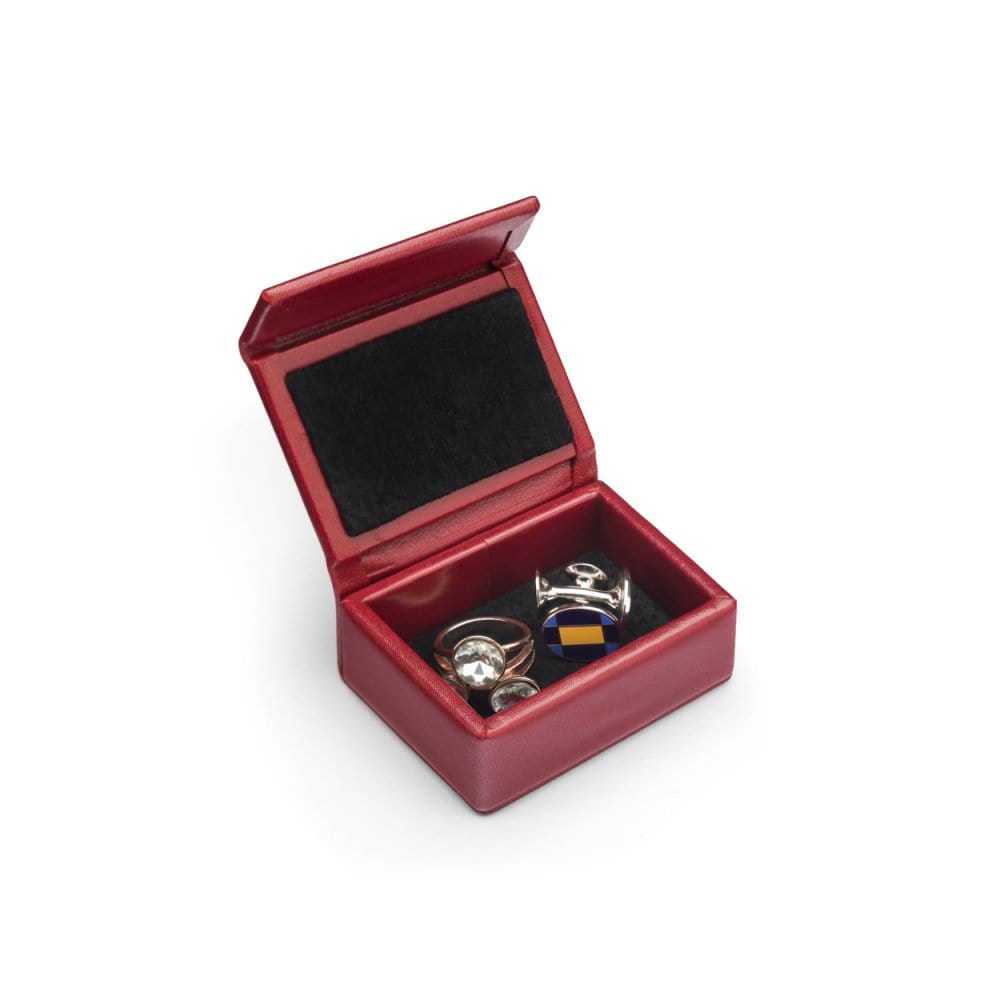 Mini Leather Jewellery Box, Red | Accessory Boxes | SageBrown
